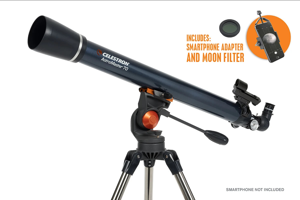 Celestron Astromaster 70mm AZ Telescope - with Smartphone adapter!
